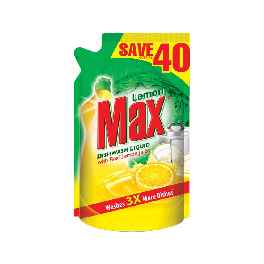 Buy Lemon Max Dish Wash Liquid Pouch 450Ml Available Online at Best ...