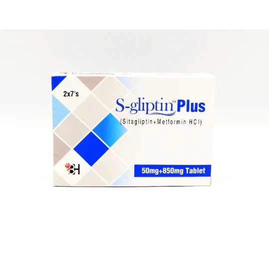 S-GLIPTIN PLUS 50MG+850MG TABLETS 7S – QnE