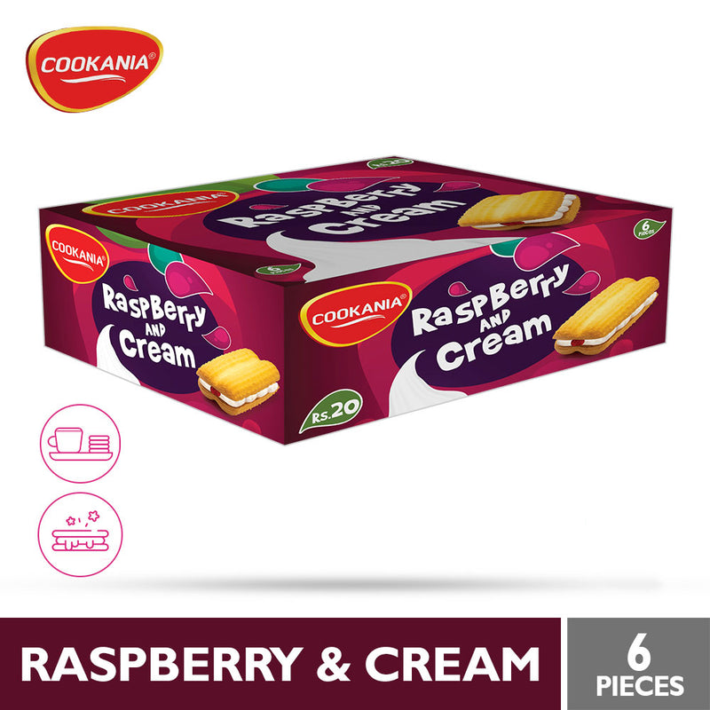Cookania Raspberry & Cream Biscuit Box (06 pcs)